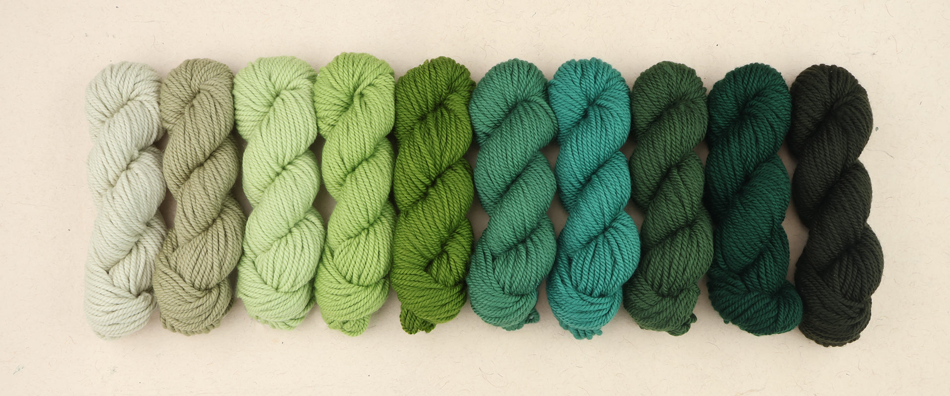 Greens – Rug Yarn in Solid Colors – The Oxford Company
