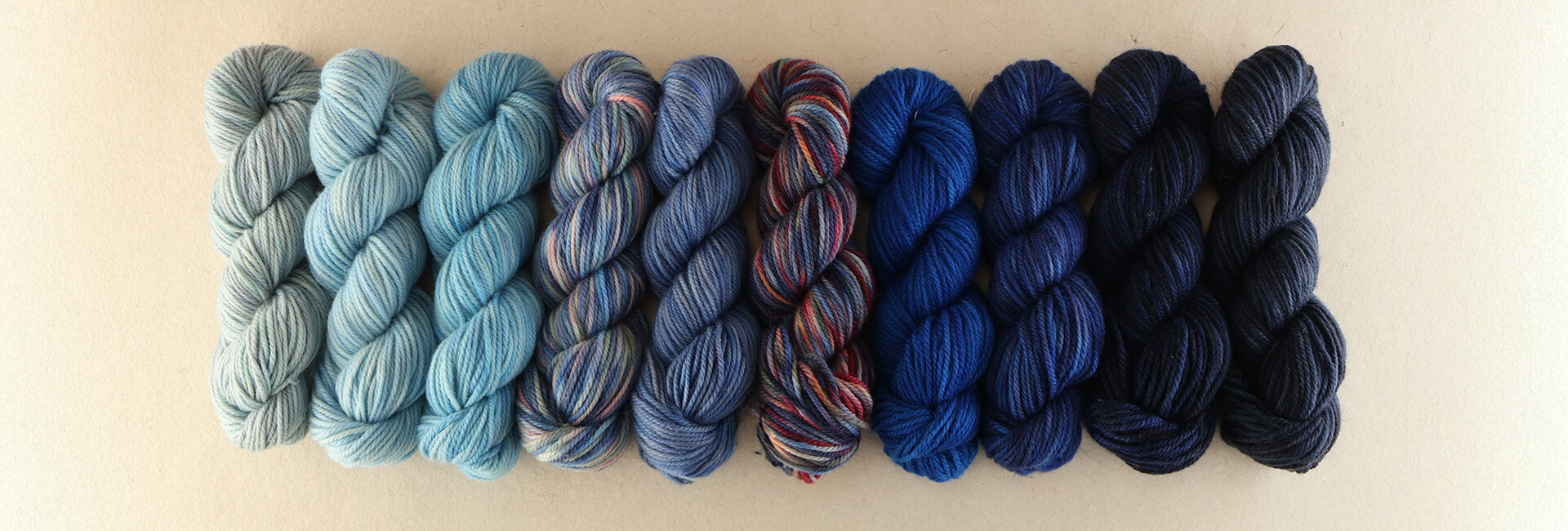 Blues – Fine Variegated Yarn – The Oxford Company
